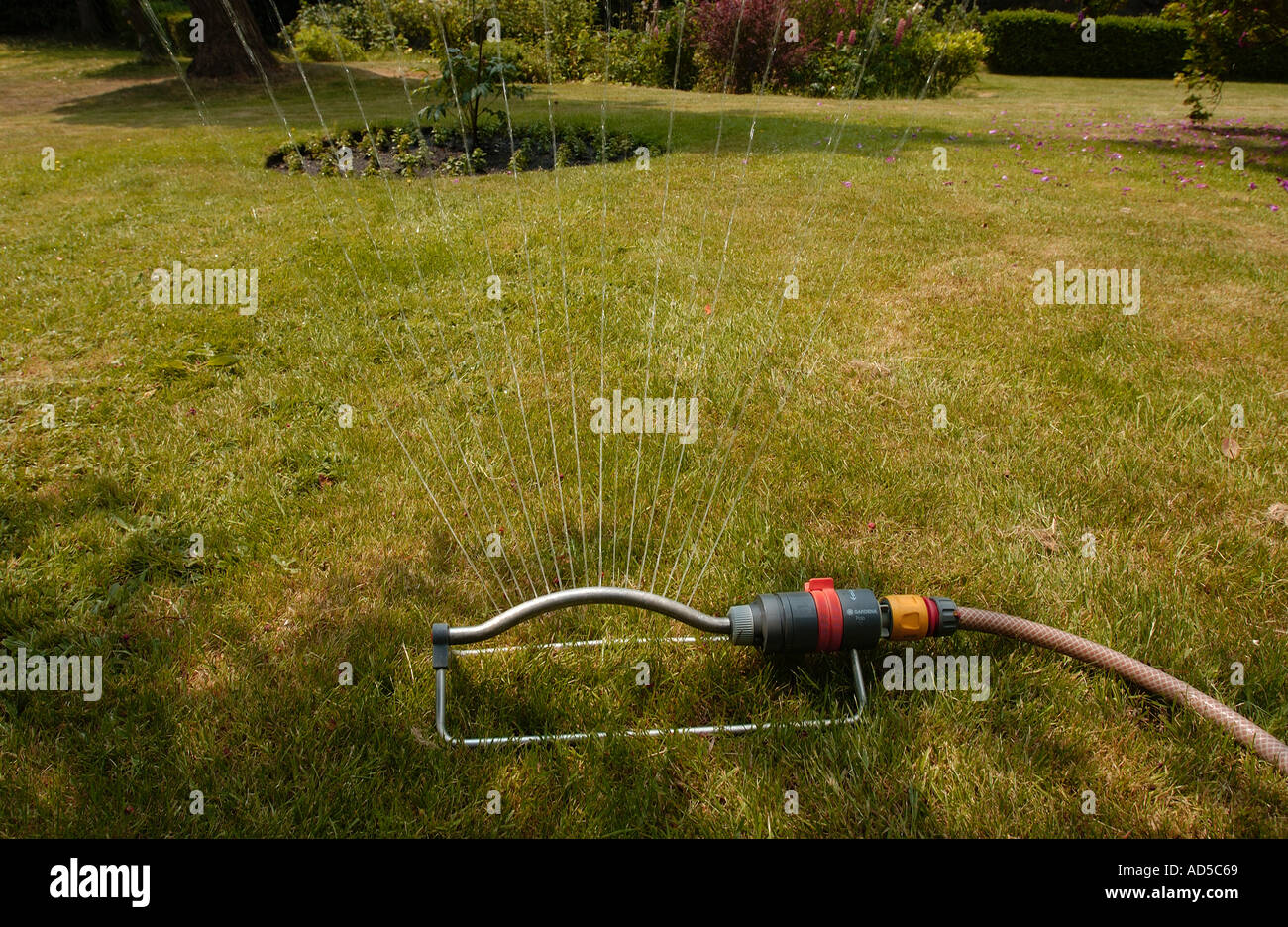 Garden grass lawn automatic sprinkler hi-res stock photography and ...