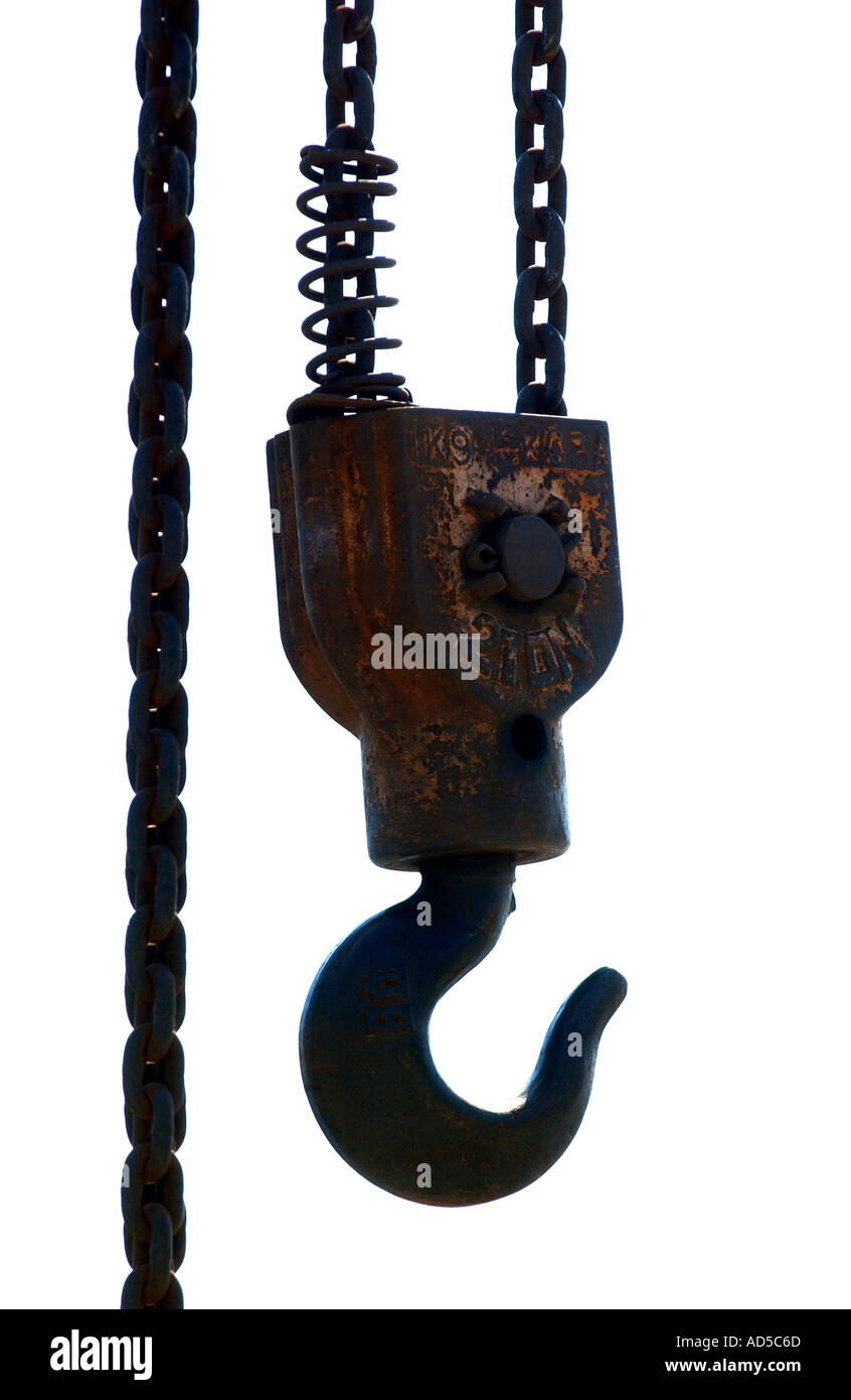 industrial hook on a chain Stock Photo - Alamy