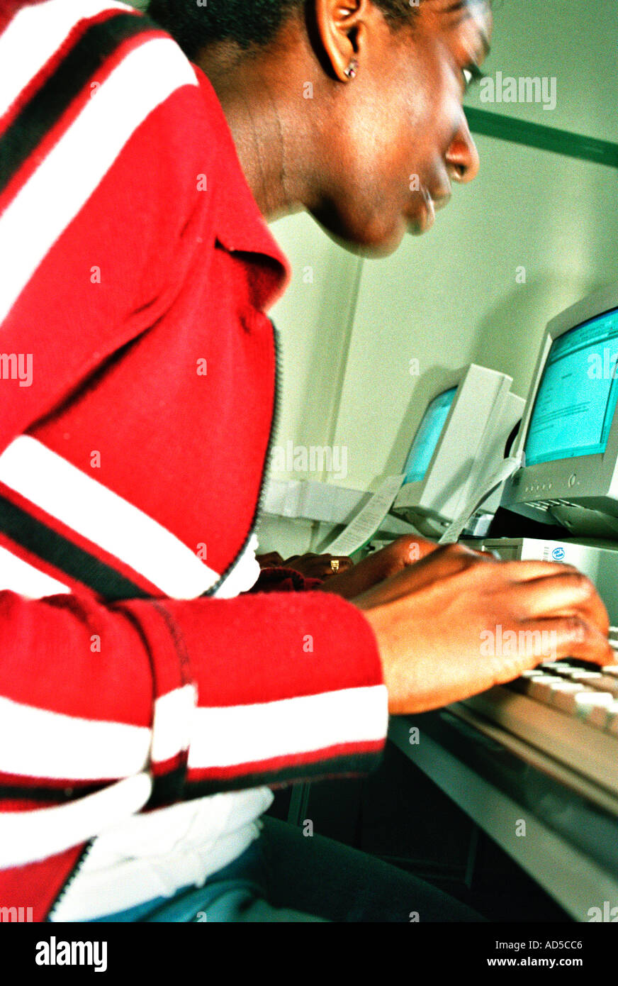 College student working on computer Stock Photo - Alamy