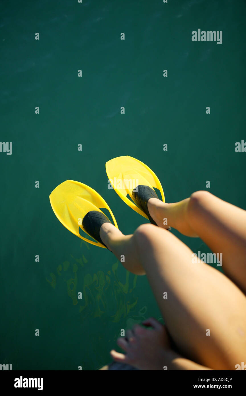 Feet of a diver Stock Photo - Alamy
