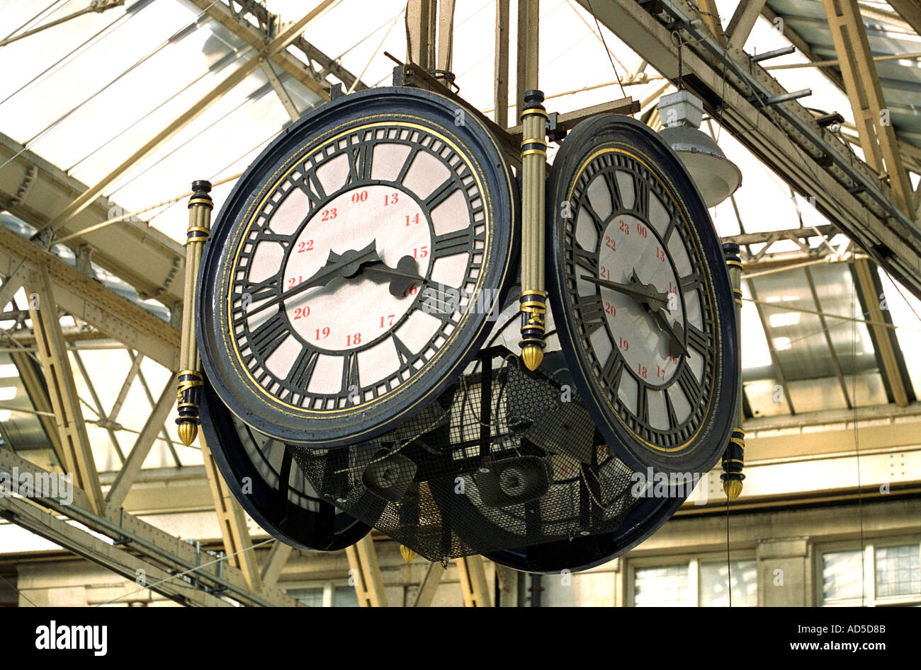 Close up of the clock in Waterloo Station in London Britain UK Stock ...