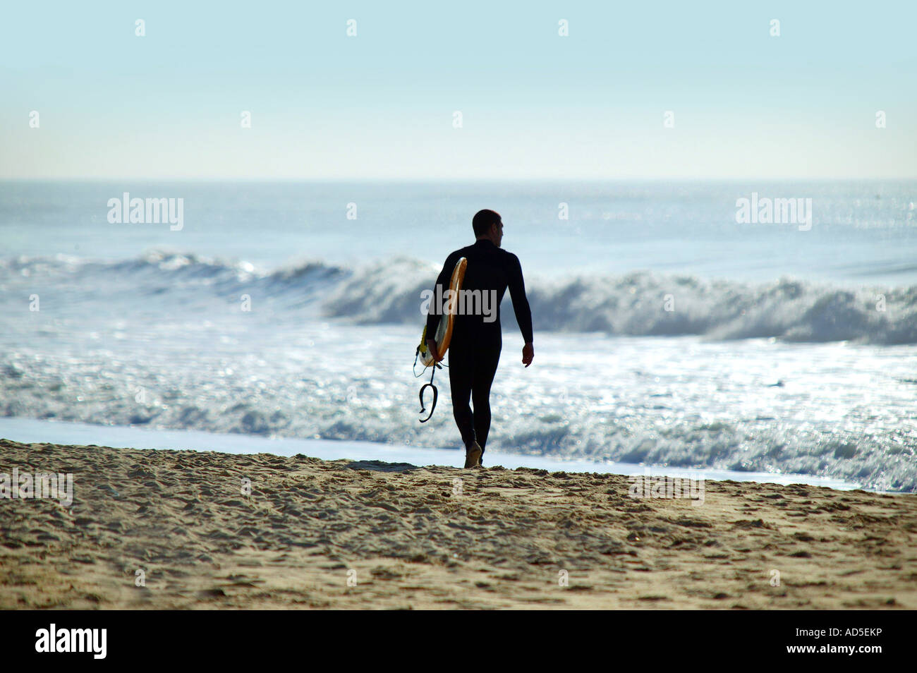 Surfer on the beach Stock Photo - Alamy