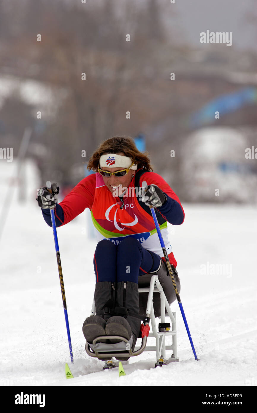 Candace Cable of the USA competing in the Womens Cross Country Skiing ...