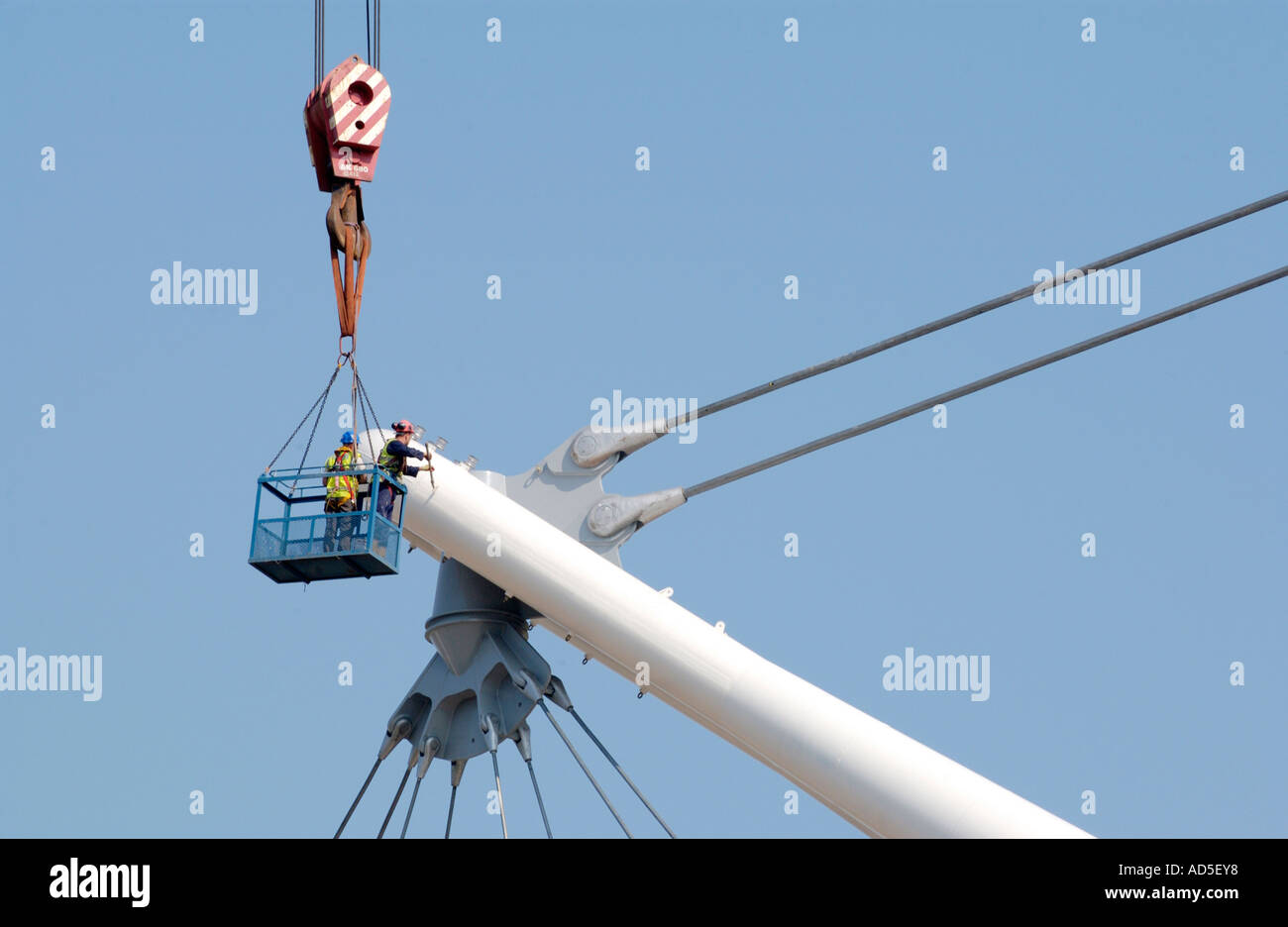 Foot and cycle bridge under construction over the River Usk at Newport ...