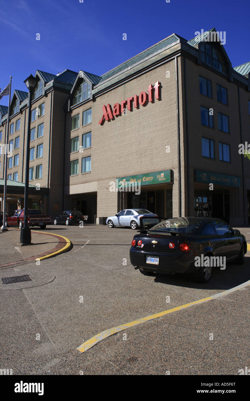 Hotel Marriott at the historic district of Halifax, Nova Scotia, Canada ...