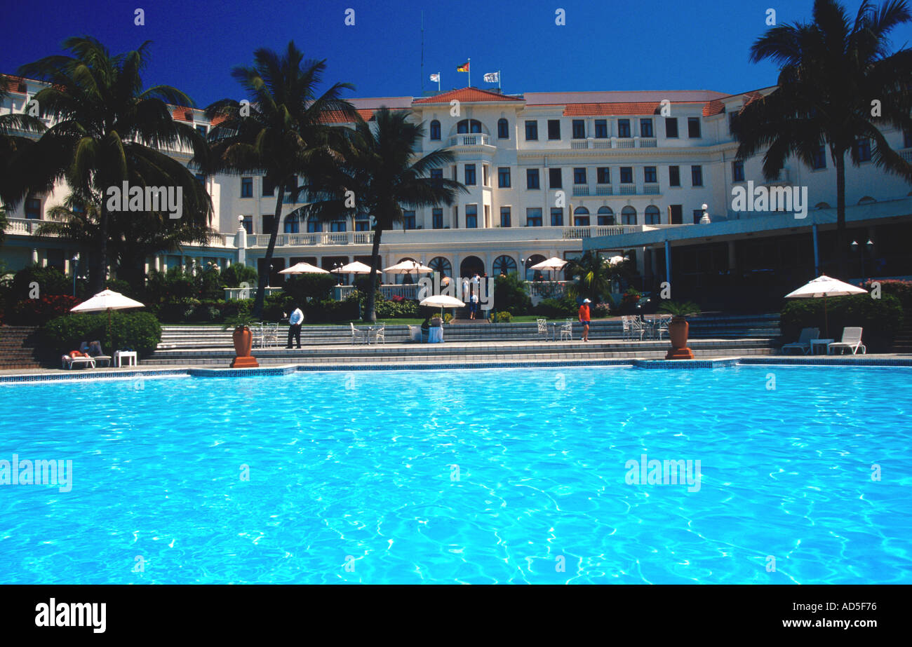 View of swimming pool and elevation of the Polana Hotel Maputo ...
