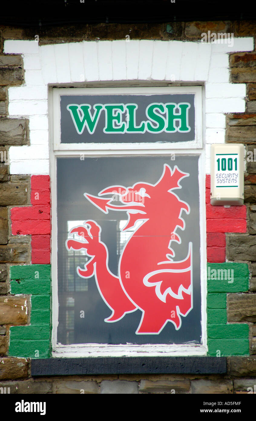 Welsh Craft shop with red dragon painting in windows selling gifts and ...