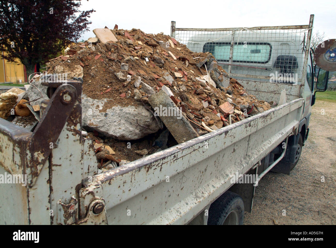 Truck with rubble Stock Photo - Alamy