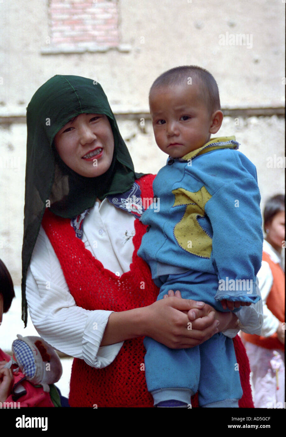 Mother and a child Xinjiang China Stock Photo - Alamy