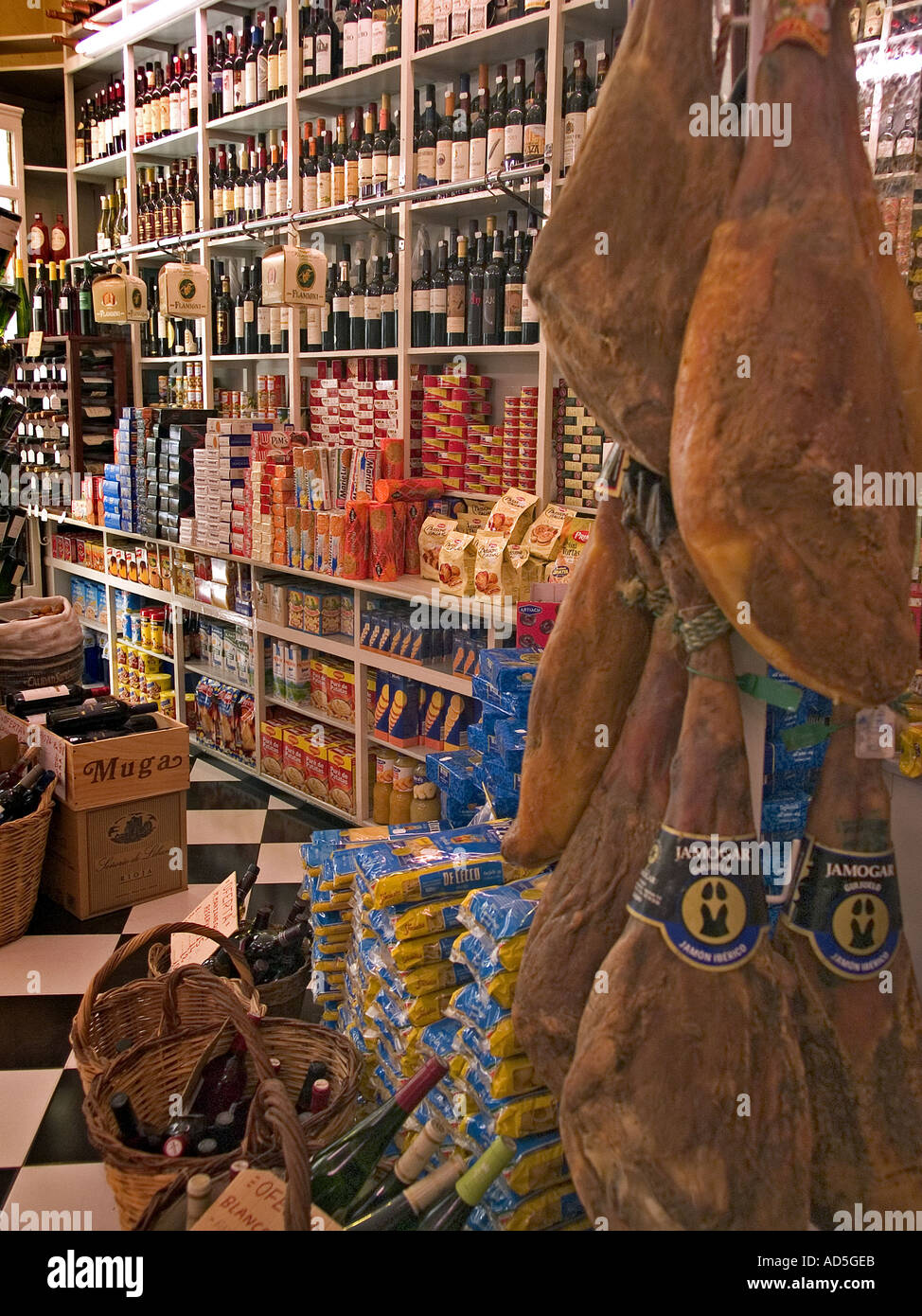 Spanish food shop Soller Mallorca Stock Photo - Alamy