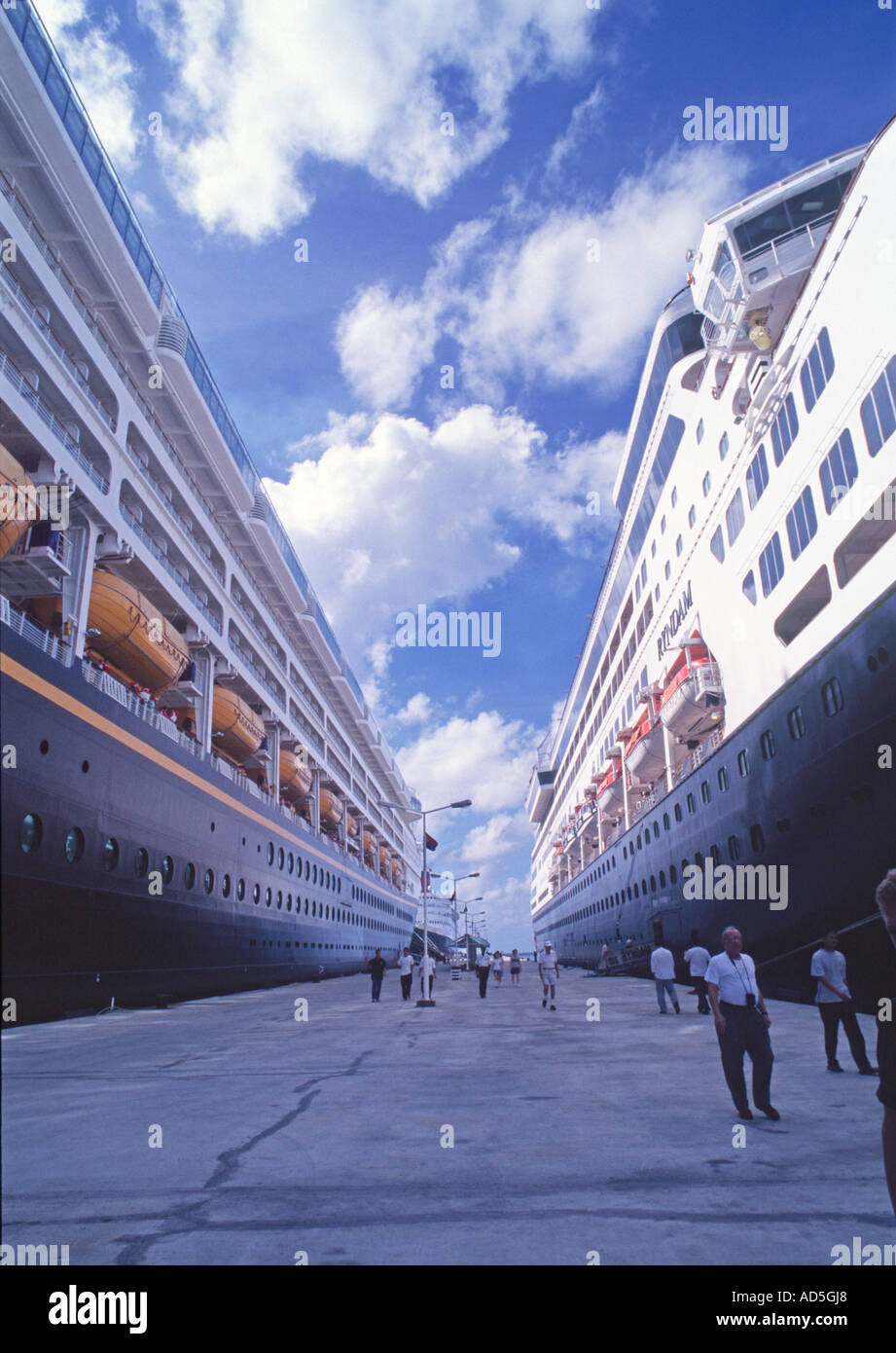2 cruise ships Stock Photo - Alamy
