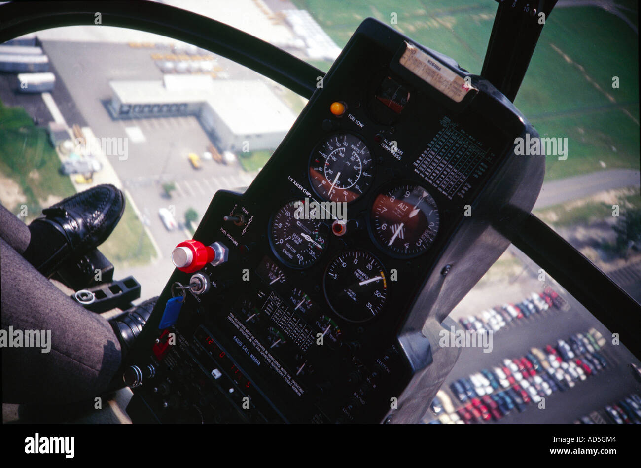 Cockpit of helicopter Stock Photo - Alamy