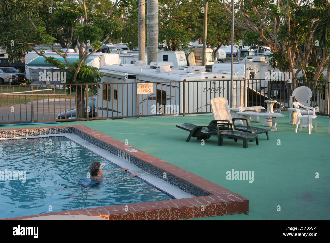 RV Resort Swimming Pool Stock Photo - Alamy