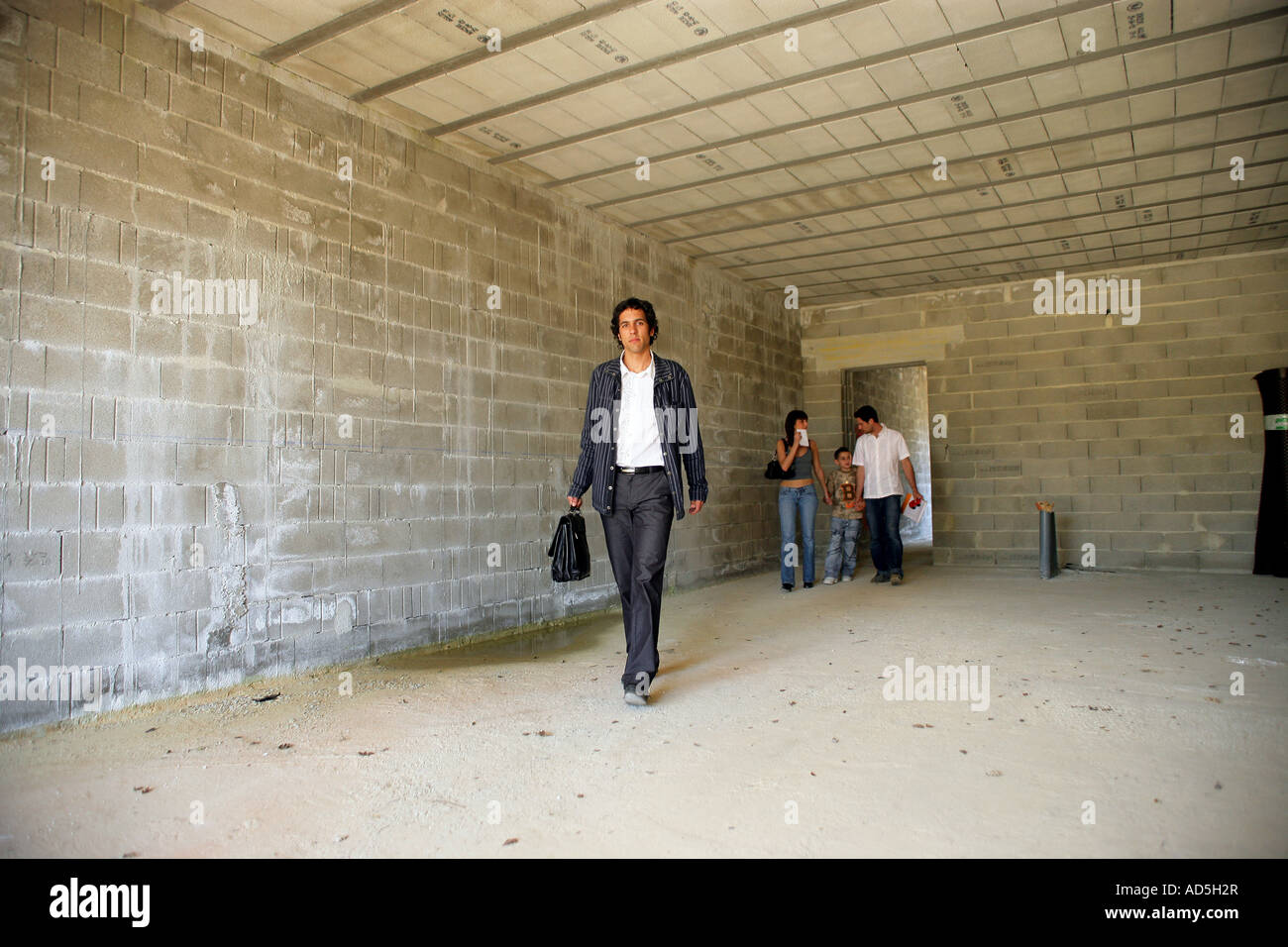 People visiting a building site Stock Photo - Alamy