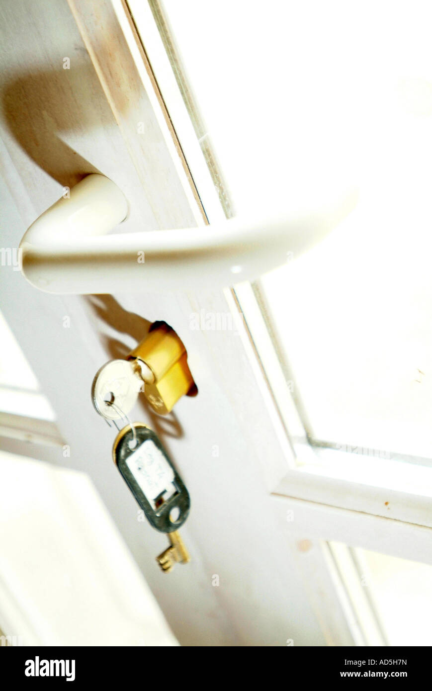 door handle with keys Stock Photo - Alamy