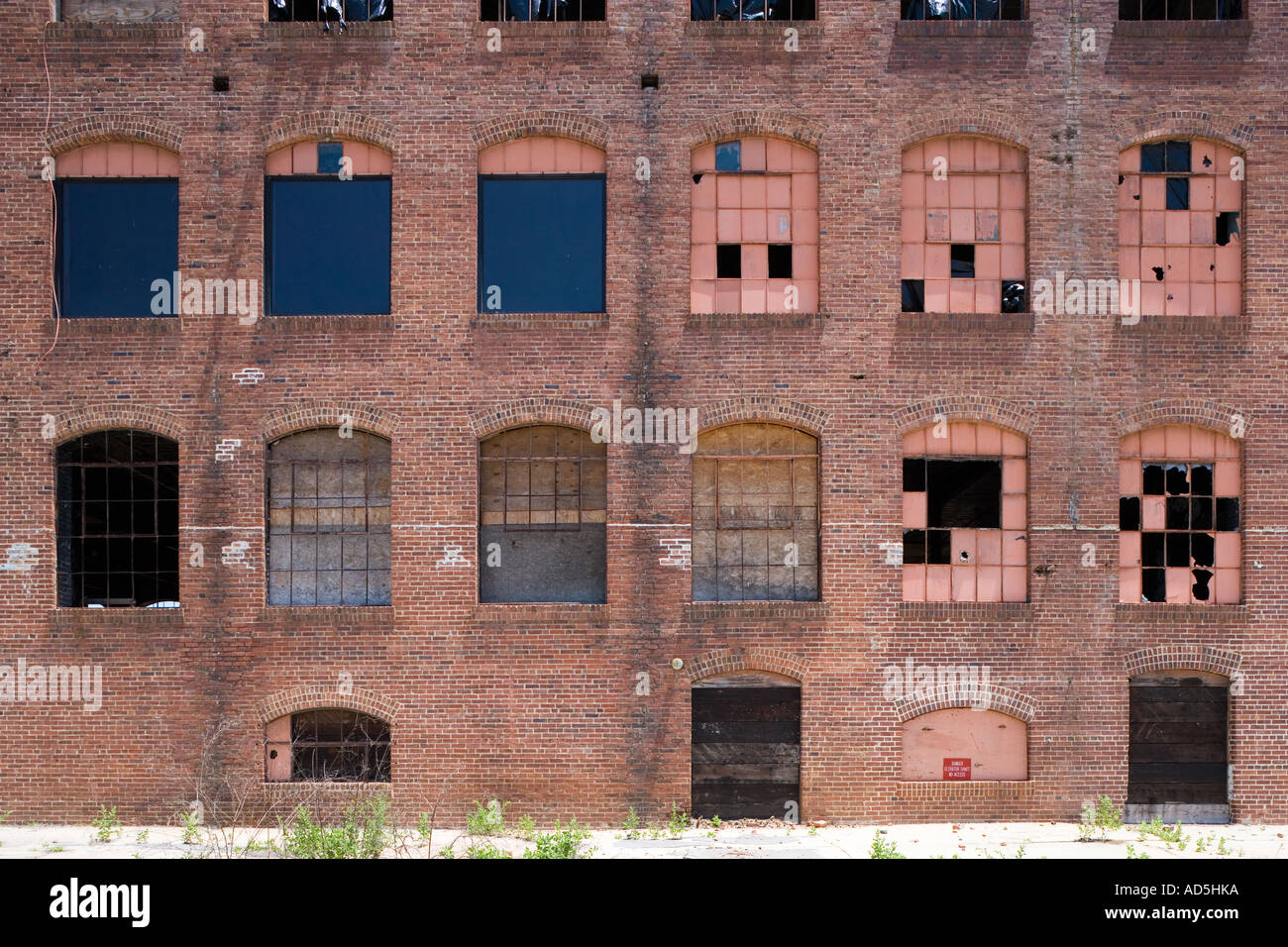 Old Industrial Brick Warehouse Building In Run Down Condition Showing