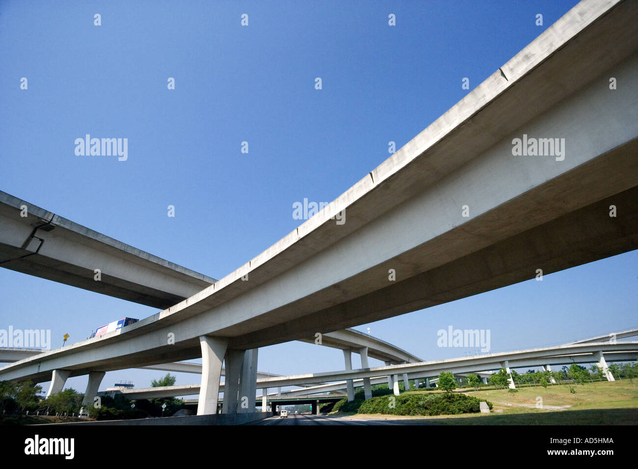 Overpass of an Interstate Highway Stock Photo - Alamy