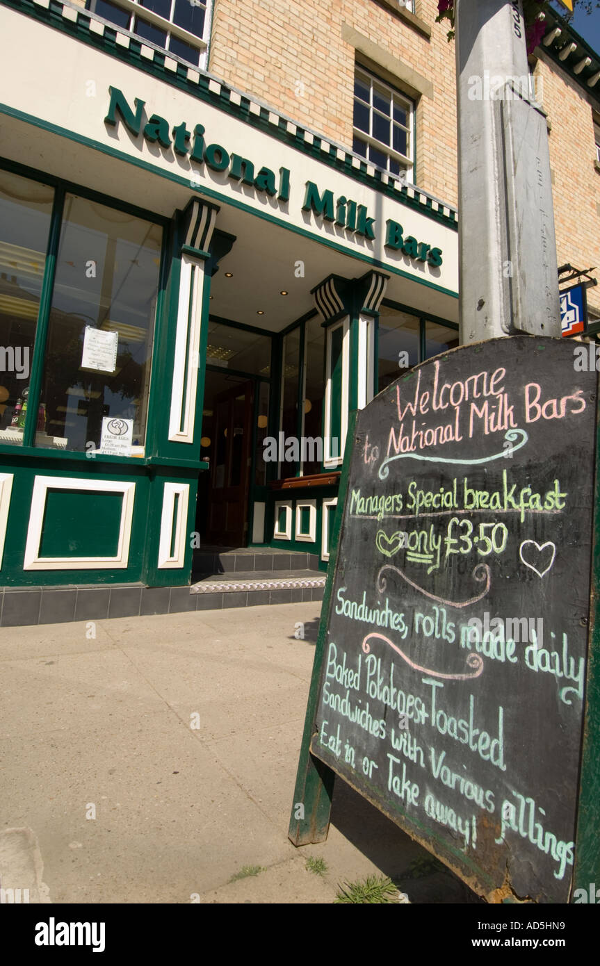 National Milk Bar cafe in Llanidloes Powys Mid Wales. National Milk ...