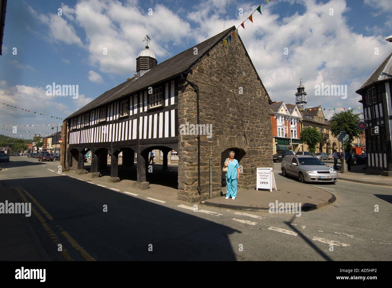 Old market hall built c 1600 Llanidloes Powys the only timber framed ...