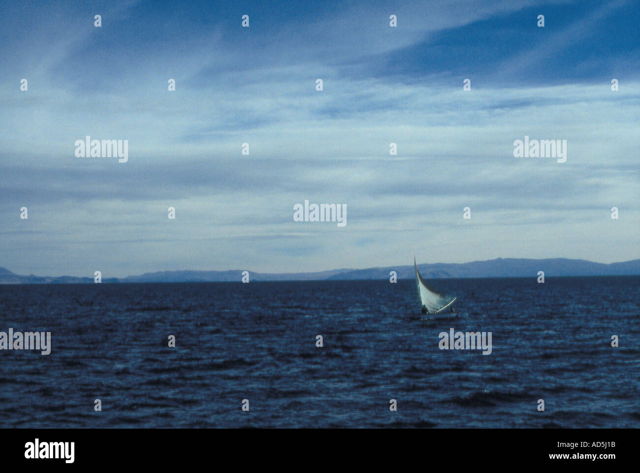 Sailing boat Lake Titicaca Peru Stock Photo - Alamy