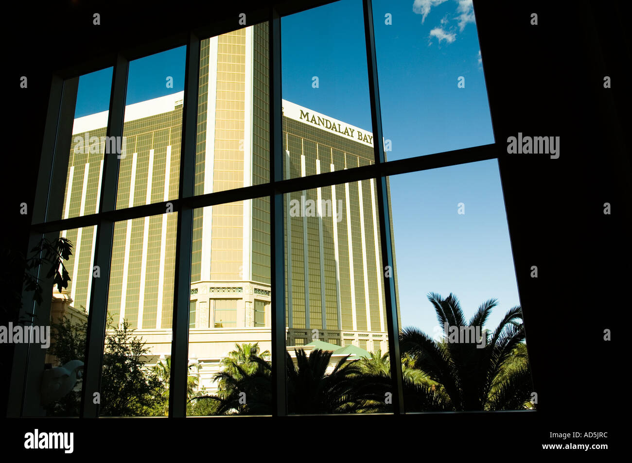Mandalay bay casino through window Las Vegas Nevada USA Stock Photo - Alamy