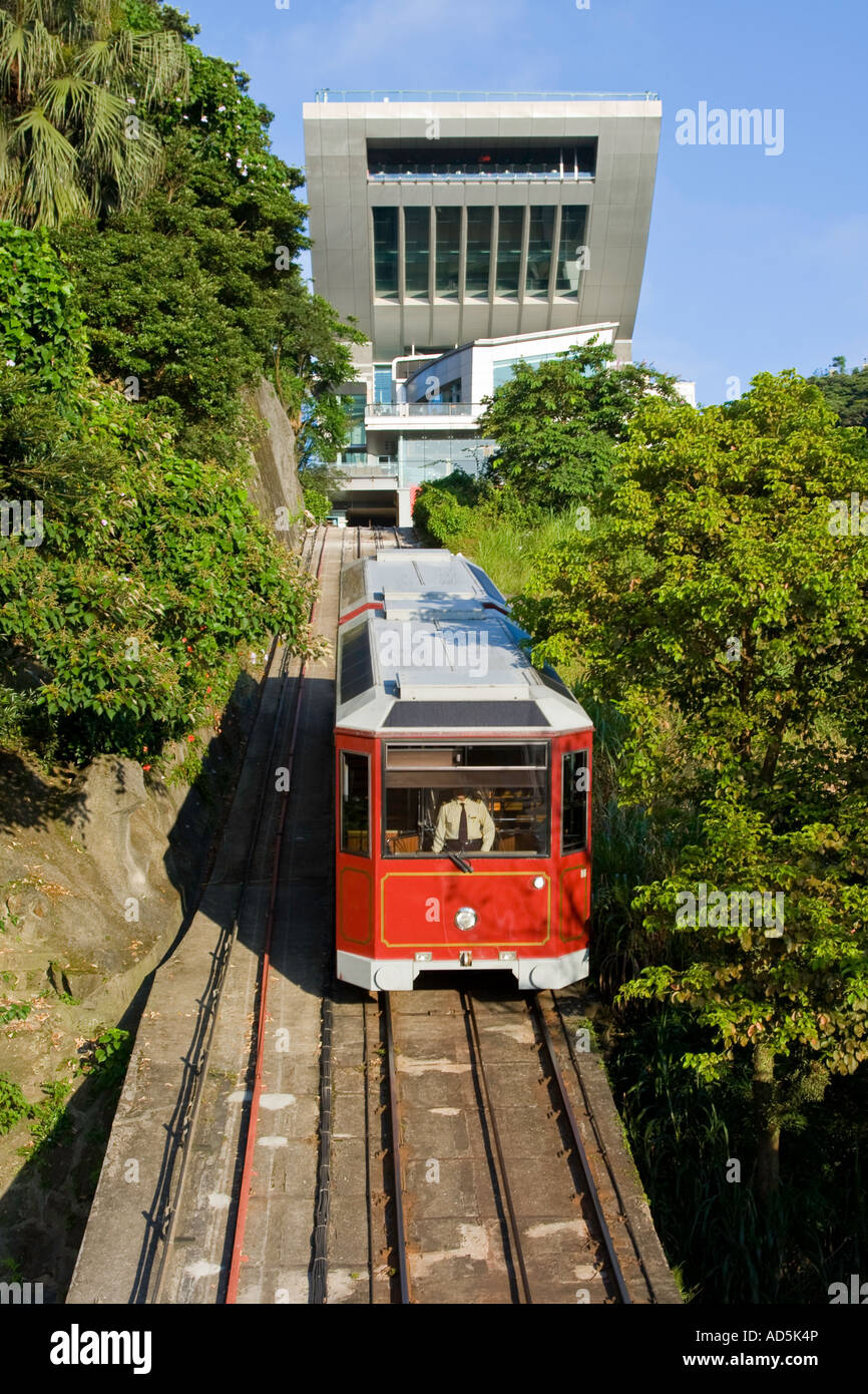 The Peak and Peak Tram, Hong Kong Stock Photo - Alamy