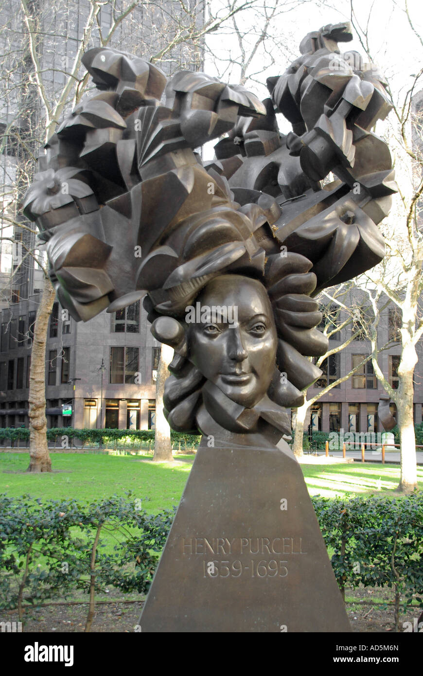 Sculpture commemorating the life of Henry Purcell 1659 to 1695 born ...