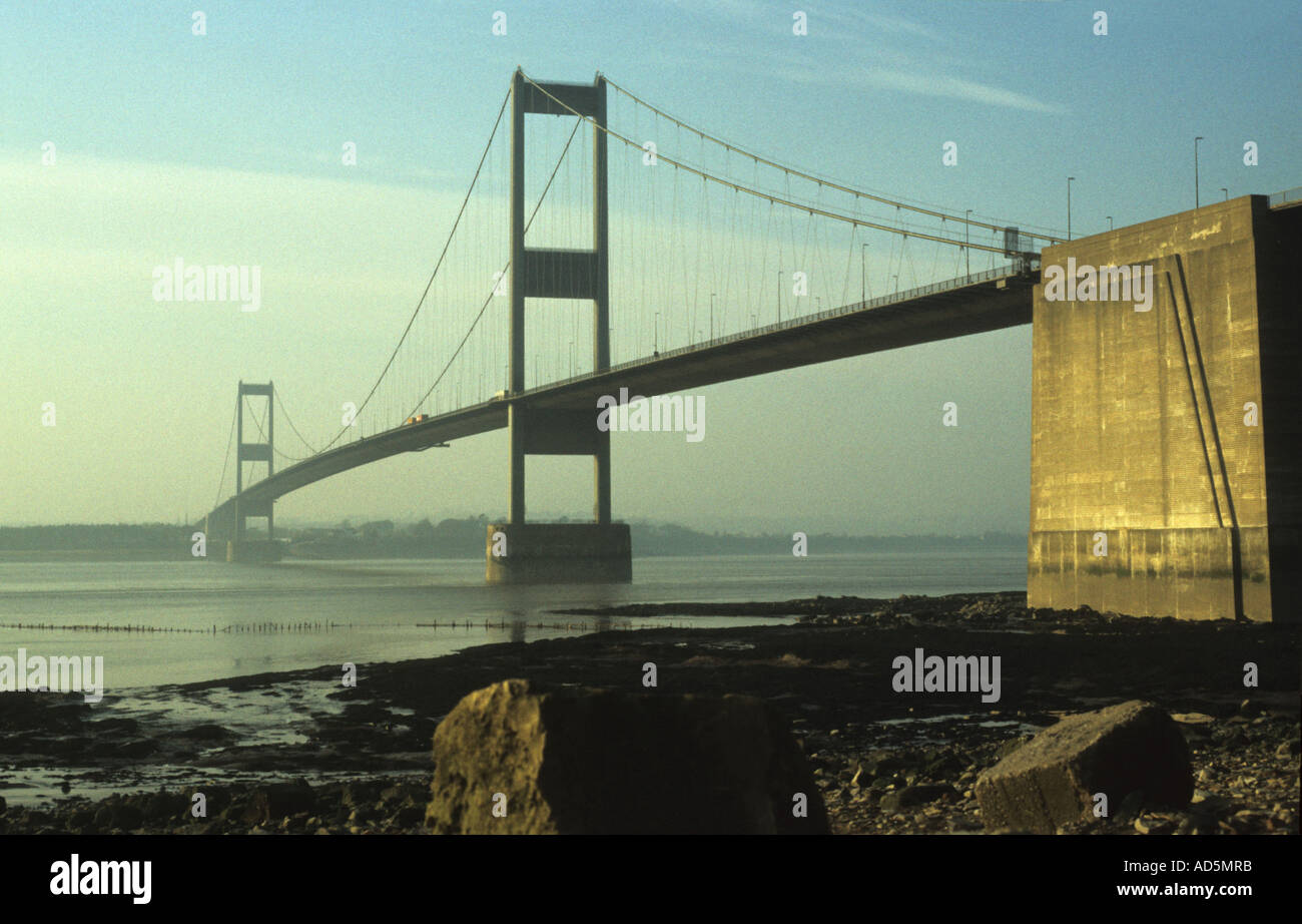 Severn Bridge at sunset Aust Bristol England Stock Photo - Alamy