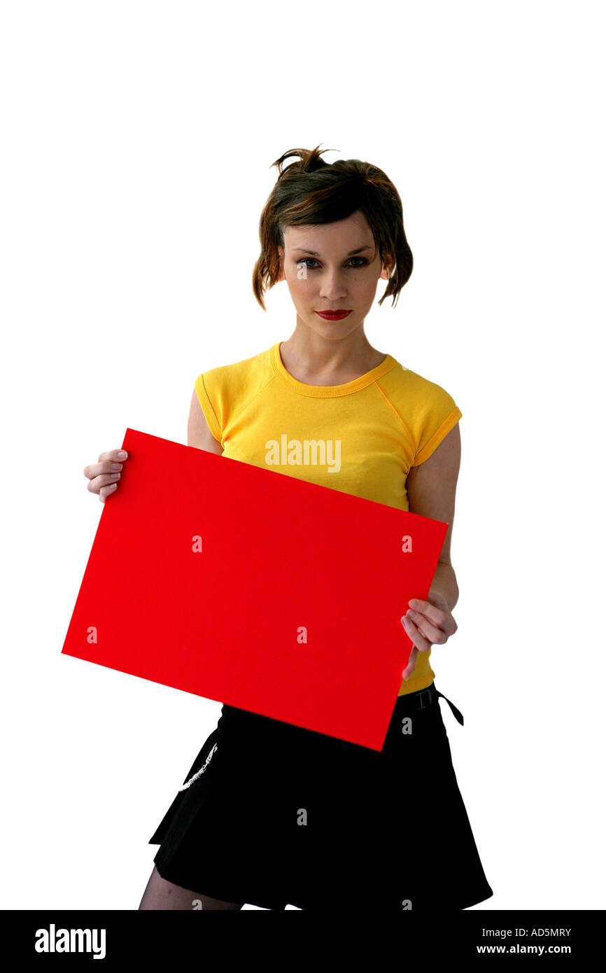 Model showing a red display panel Stock Photo - Alamy