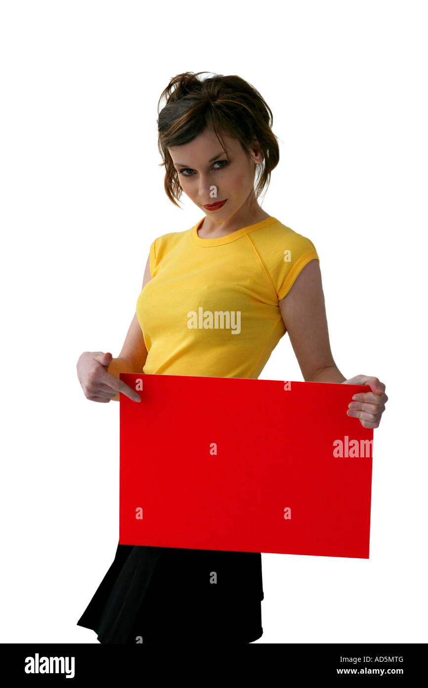 Model showing a red display panel Stock Photo - Alamy