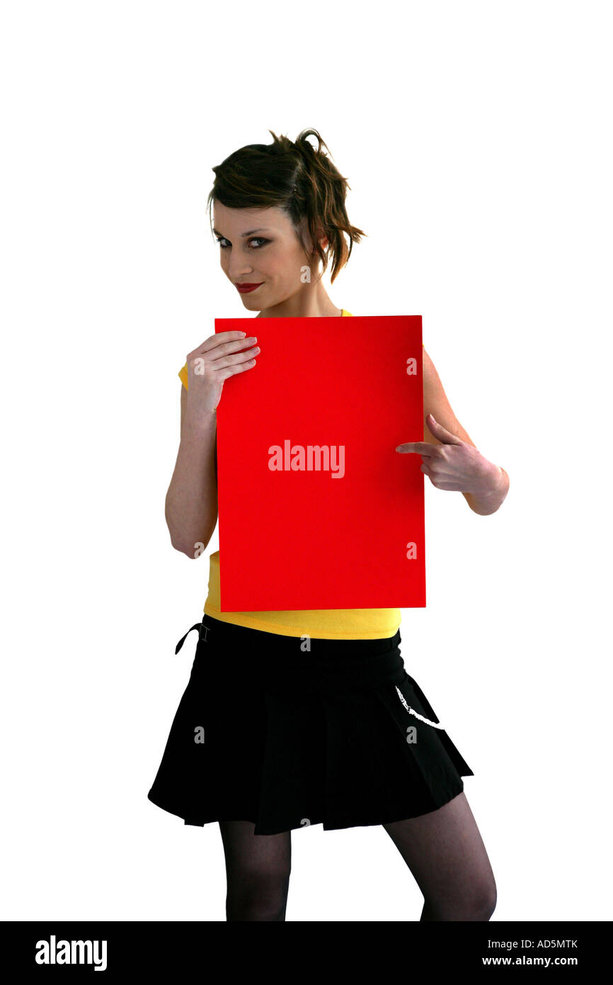 Model showing a red display panel Stock Photo - Alamy