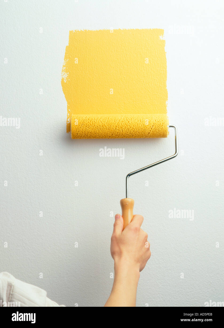 Painting with roller Stock Photo - Alamy