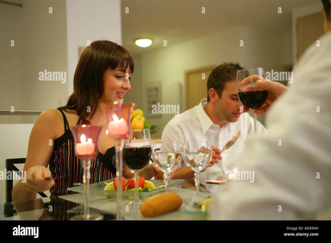 Friends having dinner Stock Photo - Alamy