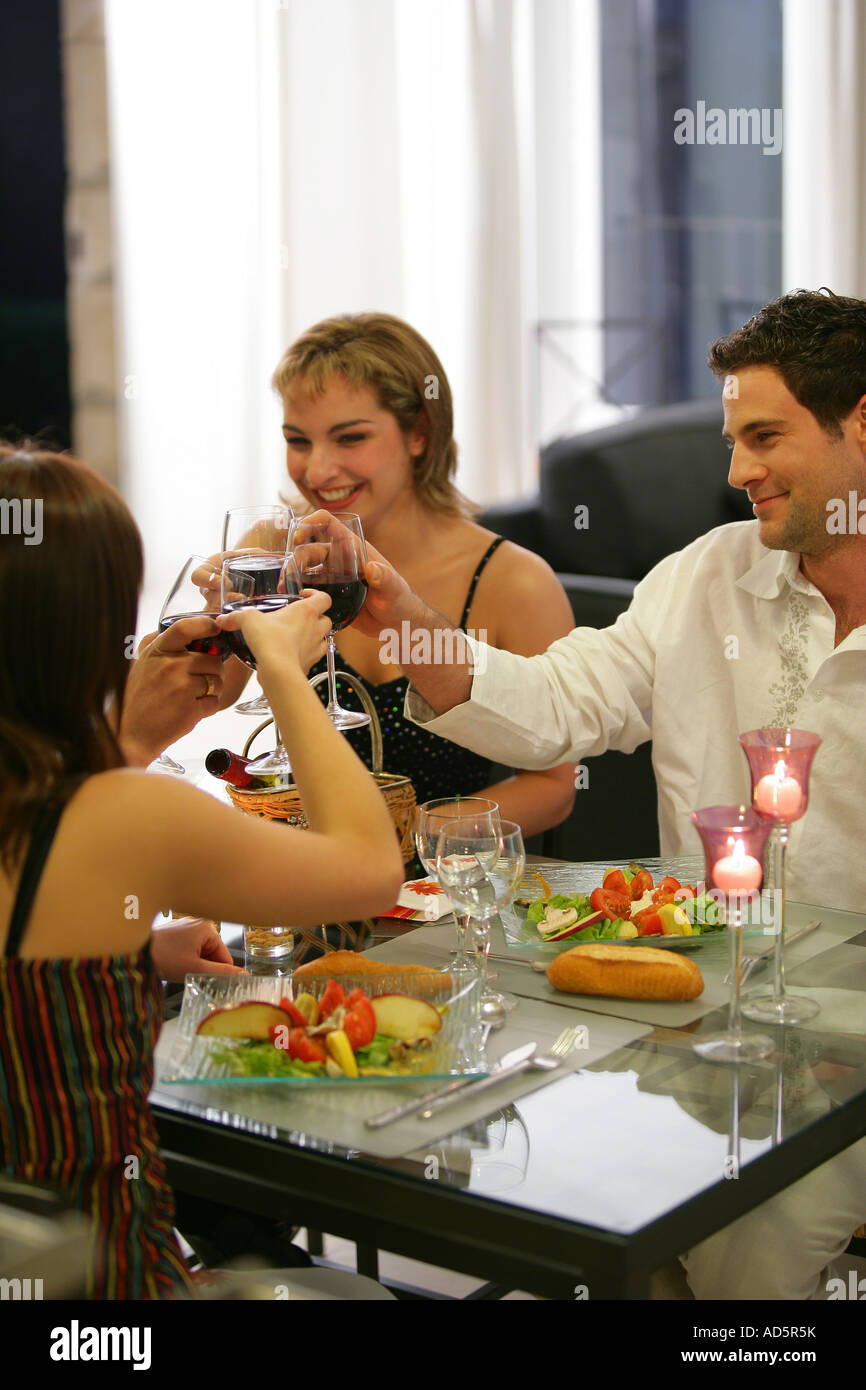 Friends having dinner Stock Photo - Alamy