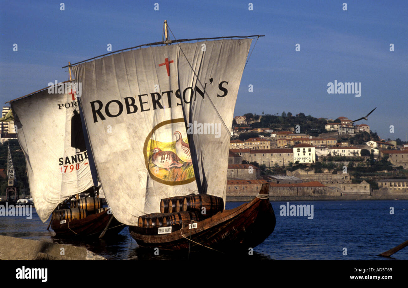 Portugal douro valley port wine Vila Nova de Gaia barge sailing boat ...