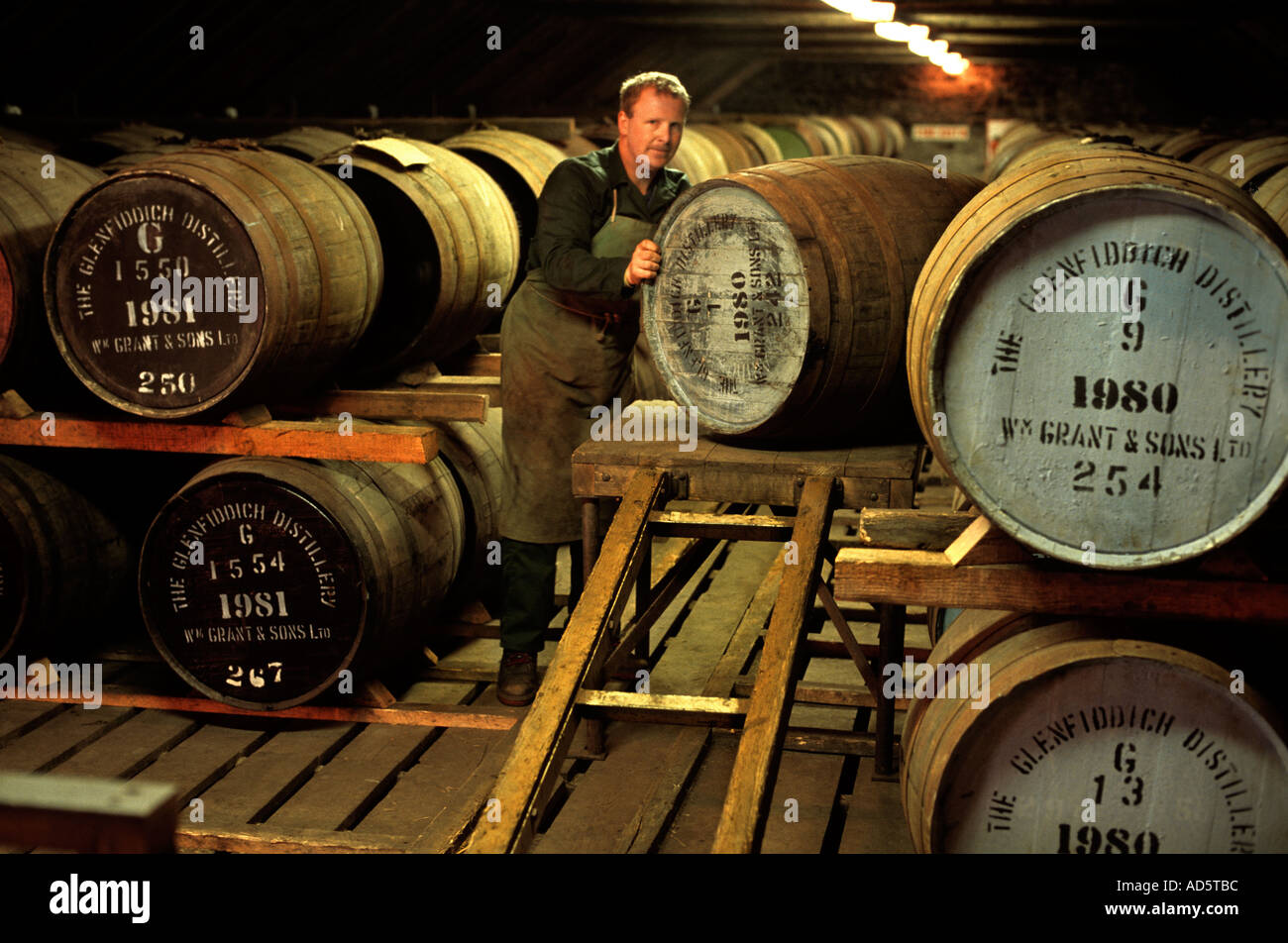 Scotland Whisky Distillery Stills Glennfiddich Stock Photo - Alamy