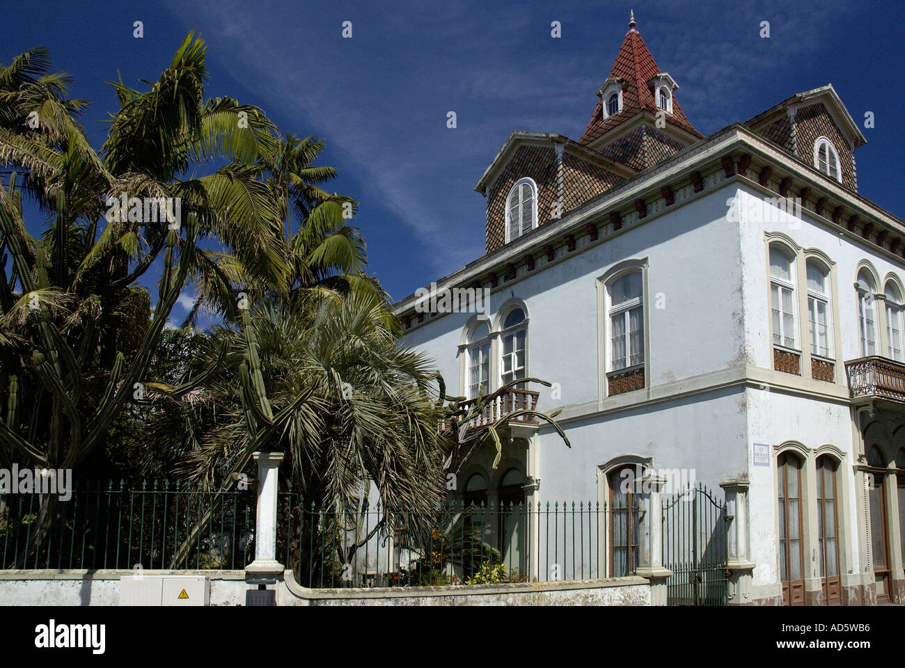 Mansion house in Ponta Delgada Sao Miguel island Azores Stock Photo - Alamy