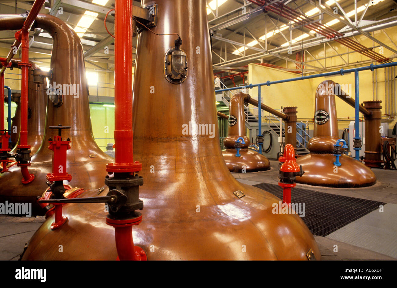 Scotland Still Distillery Stills Glennfiddich Stock Photo - Alamy