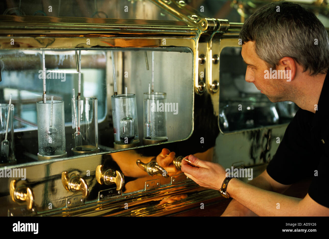 Scotland Whisky Distillery Stills Spirit Safe Stock Photo - Alamy
