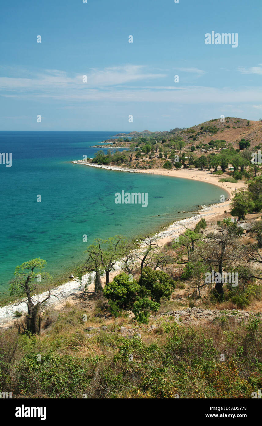 The shoreline of Likoma Island, Lake Malawi. Malawi, Southern Africa ...