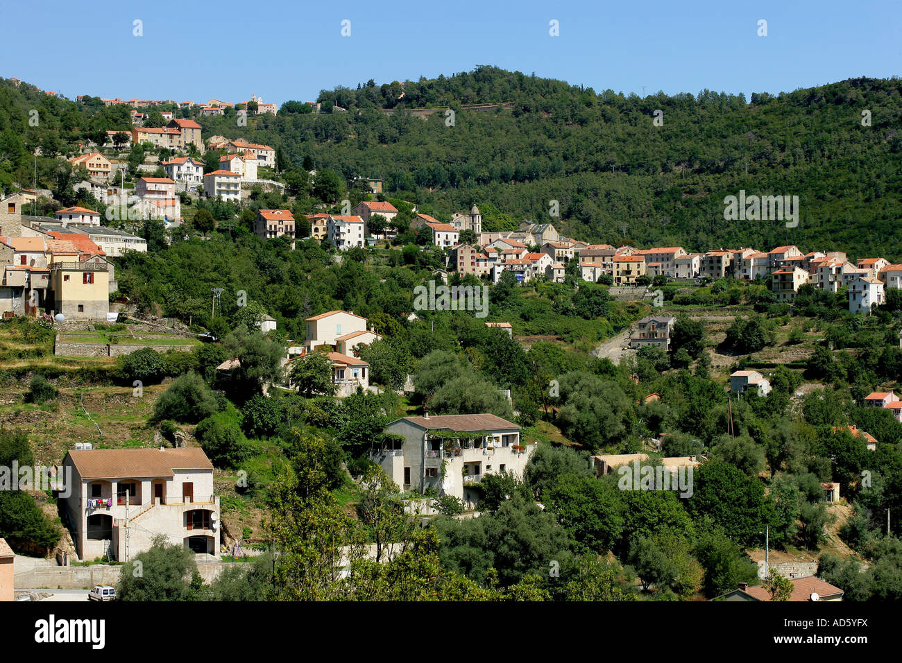 Overview of a village Stock Photo - Alamy