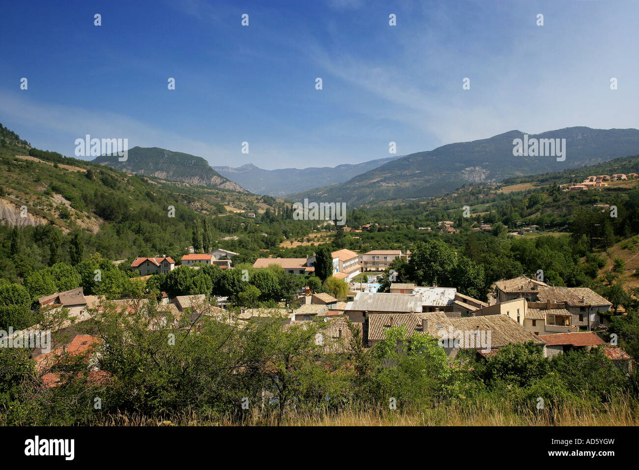 Overview of a village Stock Photo - Alamy