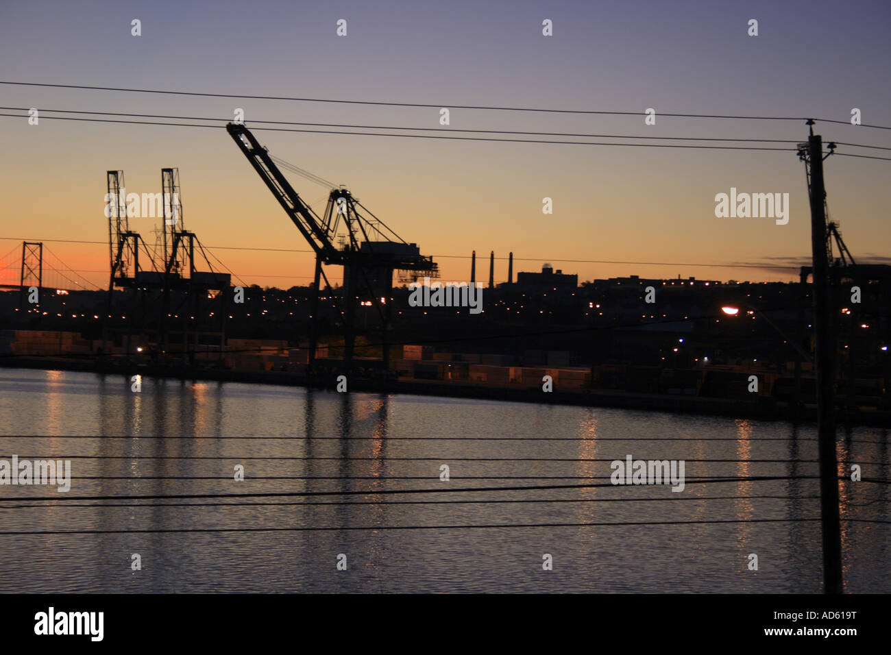 sunrise at the port of Halifax, Nova Scotia, Canada, North America ...