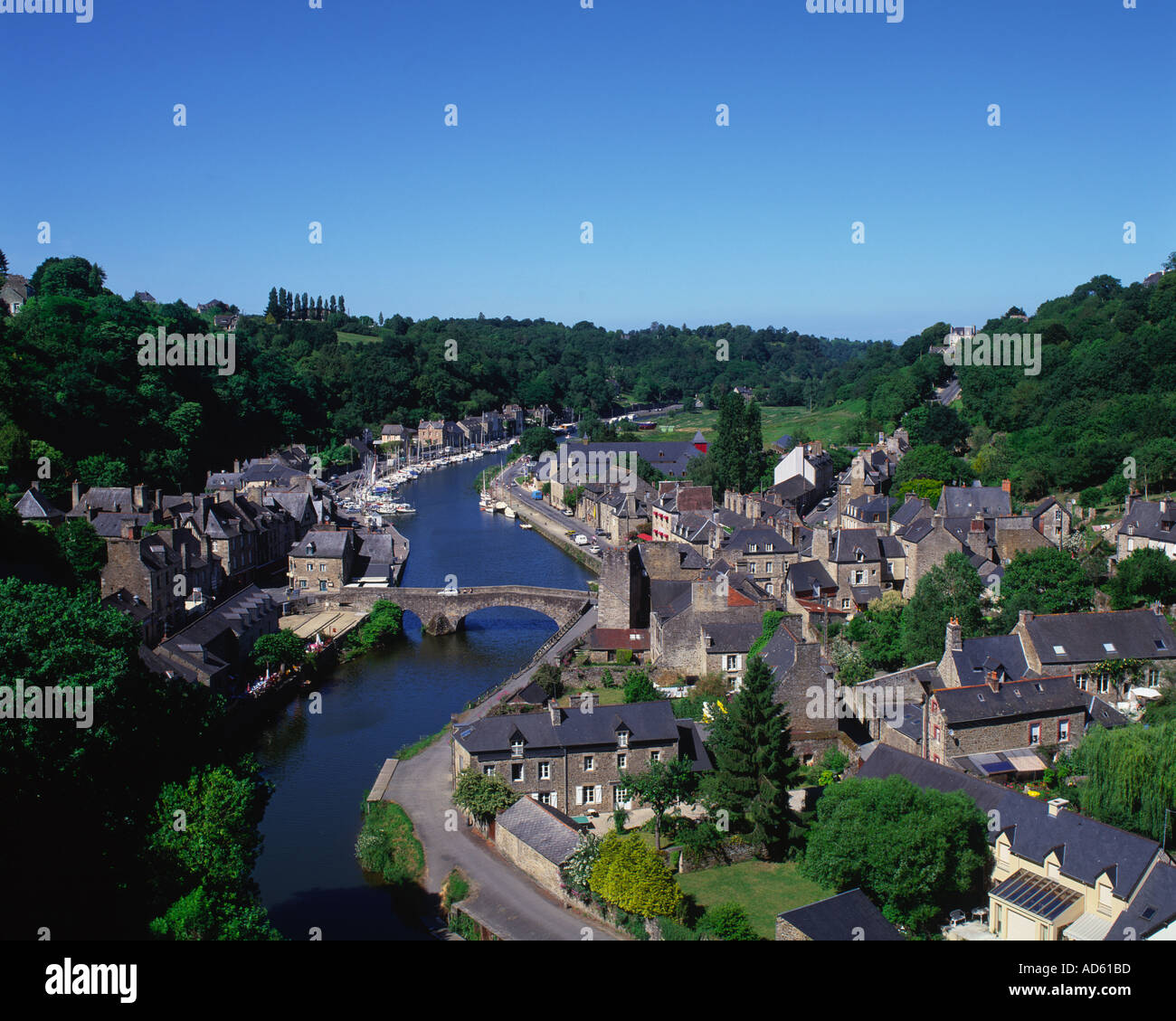 Dinan and River Rance Cotes d armor Brittany France Stock Photo - Alamy