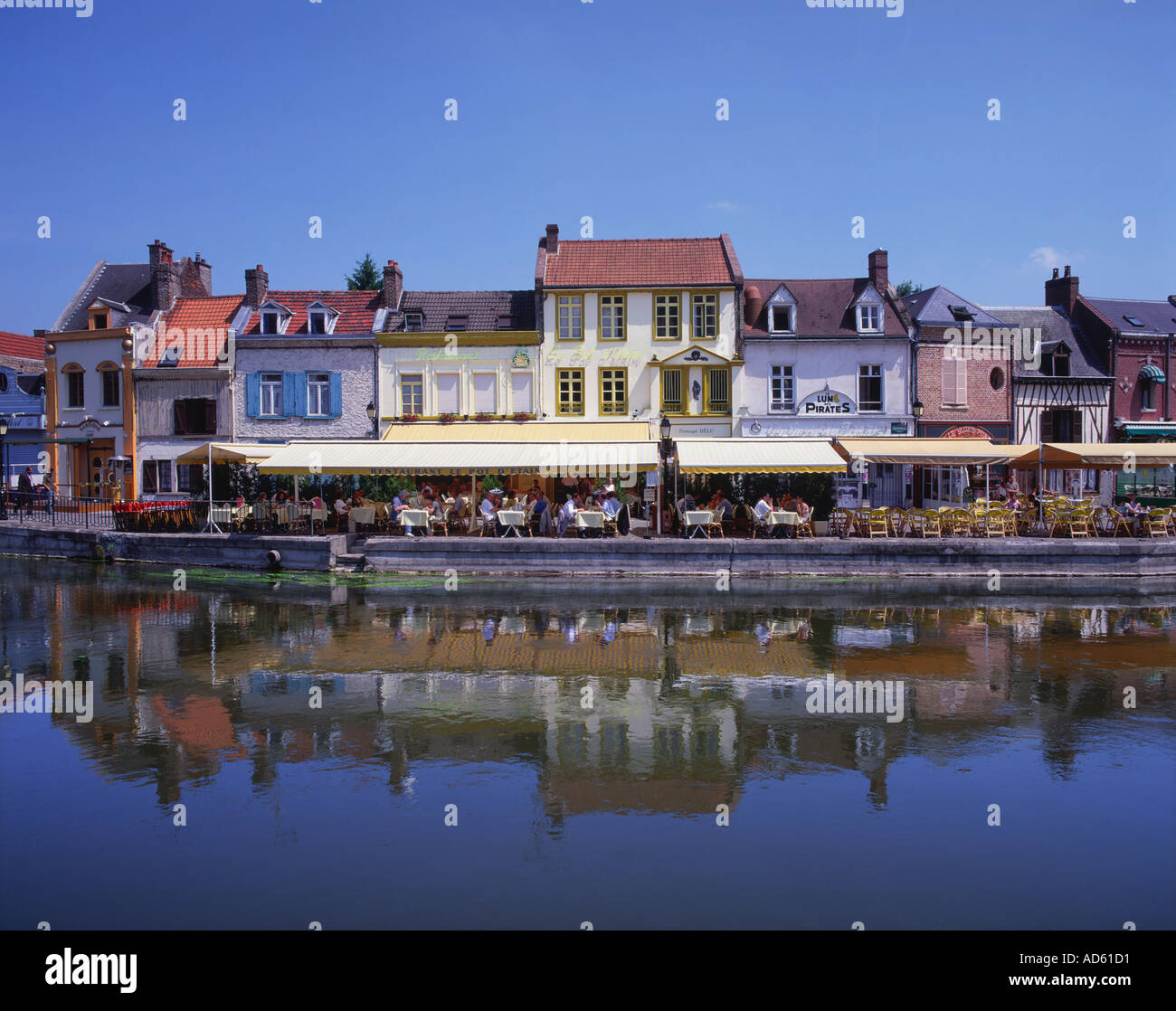 Saint Leu Quarter and River Somme Amiens Somme Picardy France Stock ...
