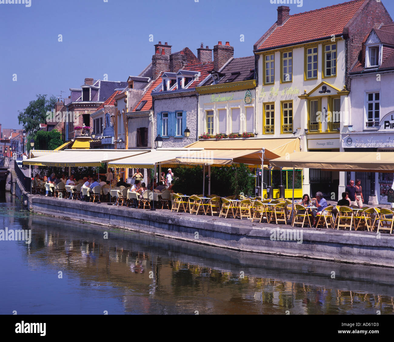 Saint Leu Quarter and River Somme Amiens Somme Picardy France Stock ...