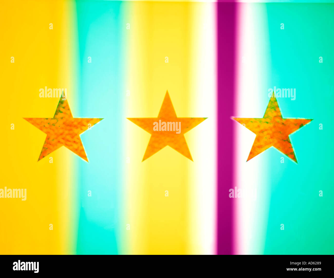 3 stars on stripy background Stock Photo - Alamy