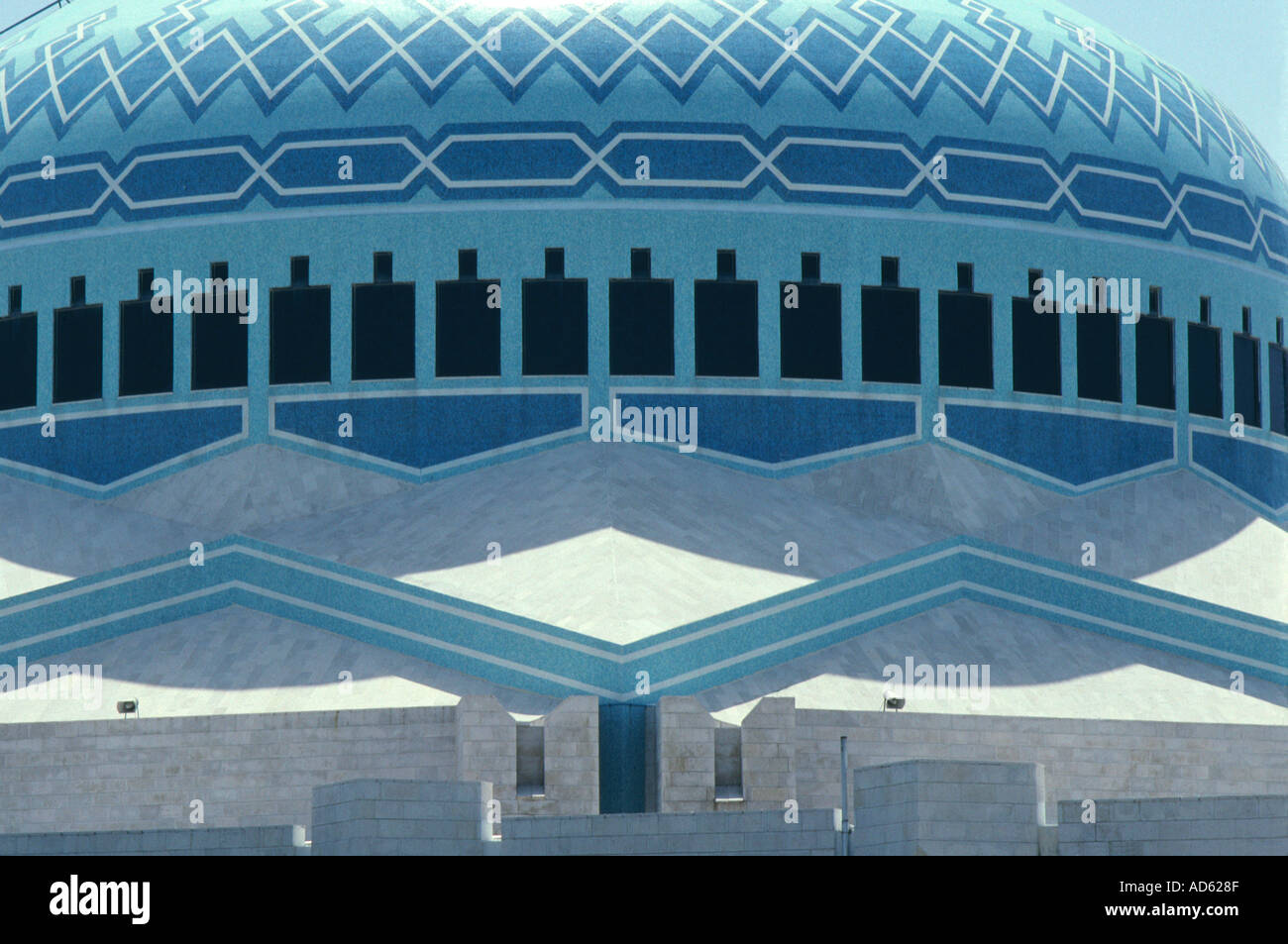 Jordan Amman Modern King Abdullah Mosque Detail of dome Stock Photo - Alamy