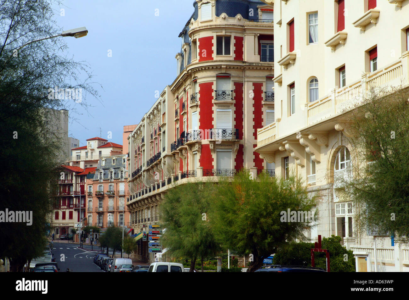 Biarritz, Reine Victoria avenue, beautiful old buildings Stock Photo ...