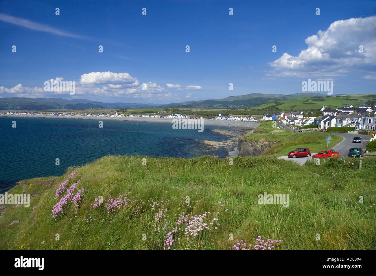 View towards Borth, Ceredigion, Wales, UK Stock Photo - Alamy